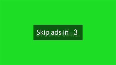skip ads in animation green screen background stock footage video of