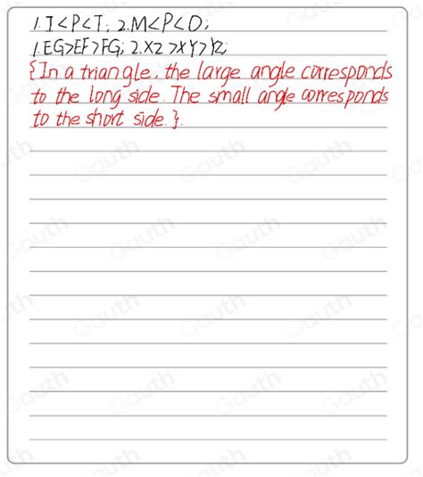 solved ii arrange the angles in each triangle from smallest to