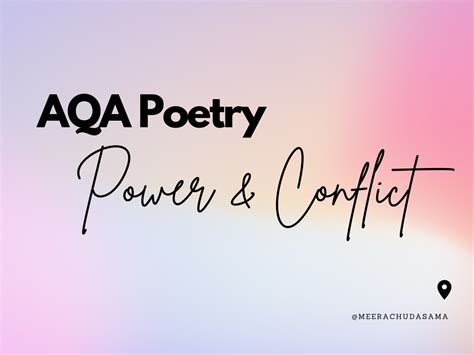 Aqa Power Conflict Poetry Teaching Resources