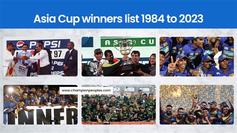 Asia Cup Winners List 1984 To 2023 Championpeoples