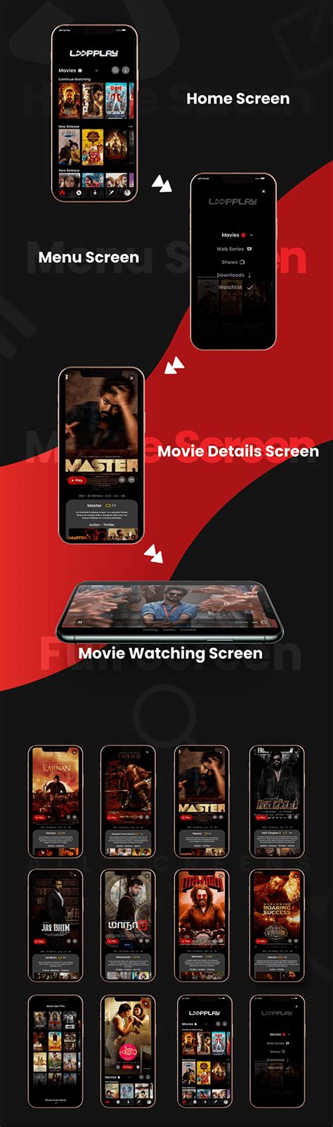 Loopplay OTT Mobile App UI Design On Behance Loopplay OTT Mobile App UI Design On Behance