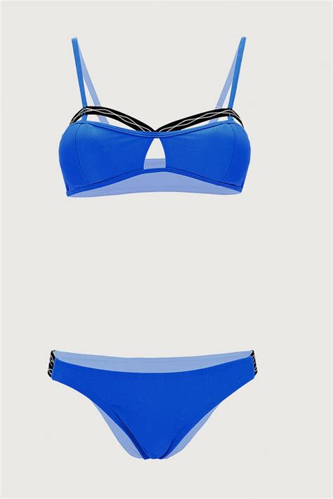 Womens Blue Two Piece Bikini Ally Fashion
