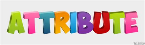 attribute text effect and logo design word