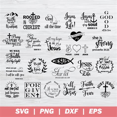 67 Bible Verse Svg Bundle Svg Religious Svg Scripture Svg Etsy Canada