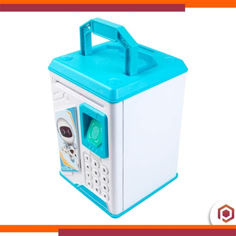 Mini Cofre Infantil Digital Eletr Nico Autom Tico Puxa Notas Frete Gr Tis