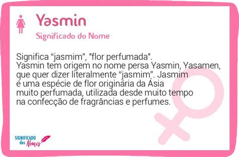 Significado Do Nome Yasmin Significado Dos Nomes