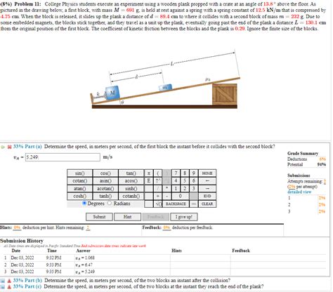 Solved Problem College Physics Students Execute An Chegg