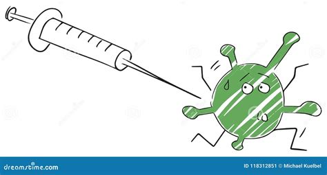 Flu Shot Cartoon 55195643