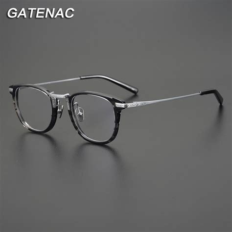 Gatenac Square Titanium Eyeglasses Fuzweb