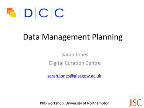 Data Management Planning For Phds Ppt