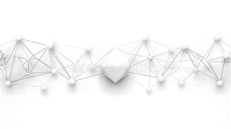 Abstract White Network Connection Polygonal Royalty Free Image Stock