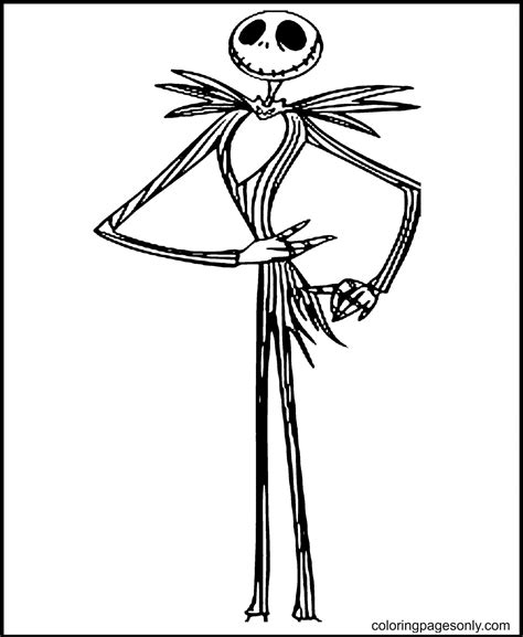 Nightmare Before Christmas Jack Coloring Sheet Coloring Pages