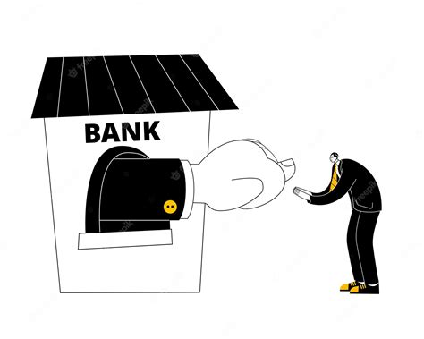Premium Vector The Bank Refuses A Loan To A Businessman