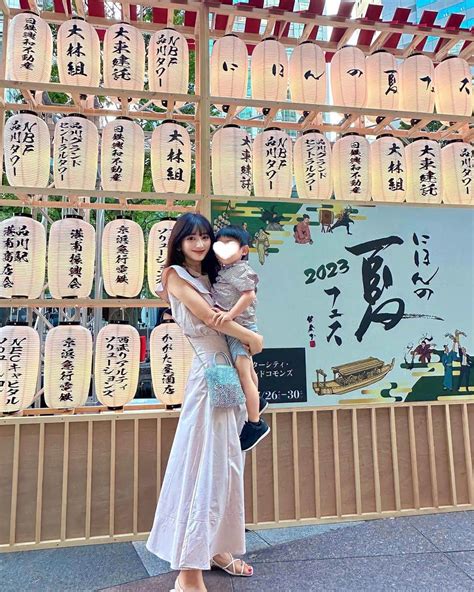 加藤瑠美さんのインスタグラム写真 加藤瑠美instagram「にほんの夏フェスへ🇯🇵 息子、初めてのお祭り🪅 今週の日曜まで品川