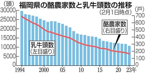 福岡県の酪農家数と乳牛頭数の推移 赤字の酪農家を救った「耕畜連携」とは？ 飼料は地元で経費抑えて 写真・画像46｜【西日本新聞me】