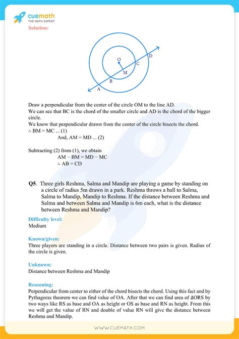 Ncert Solutions Class 9 Maths Chapter 10 Circles Download Free Pdf
