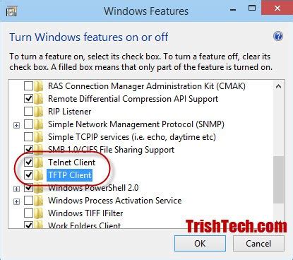 How To Enable TFTP And Telnet Client In Windows 10