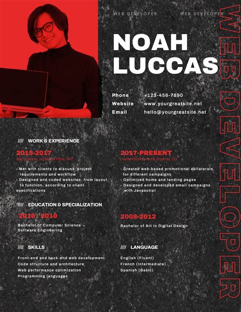 Developer Resume Design Template Ideas 45794659 Template