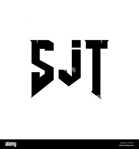 Sjt Letter Logo Design For Technology Company Sjt Logo Design Black