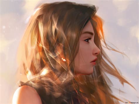 Pretty Lonely Fantasy Anime Girl 4k Wallpaper Download