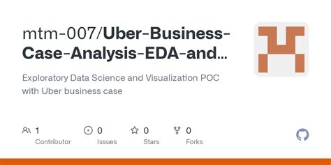 Github Mtm 007uber Business Case Analysis Eda And Visualization