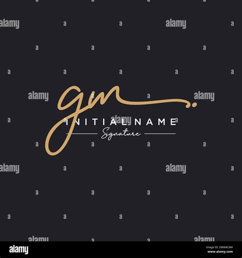 Gm Signature Logo Template Vector Stock Vector Image And Art Alamy