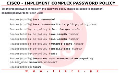 Cisco Password Management Best Security Practices Tier3 Pakistan