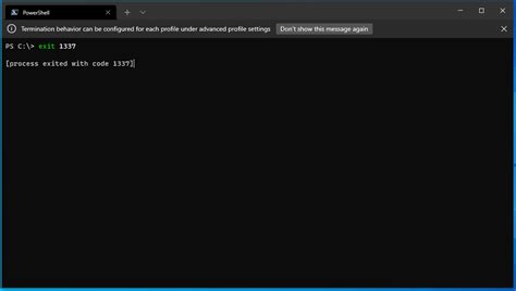 Make Exit Code Behavior More Disacoverable · Issue 10798 · Microsoft