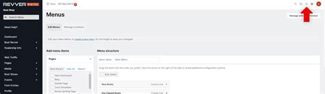 How Do I Edit The Menu On My Website Revver Digital Support