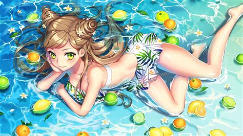 Girl Swimming Anime Wallpapers Wallpaper Cave