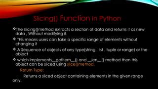 BASIC SLICING AND ADVANCED INDEXING IN NUMPY Pptx Programming Languages Computing