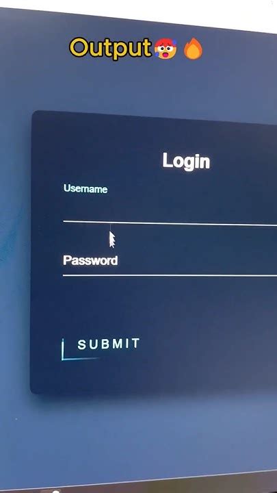 Animated Login Page With Css🔥shorts Csstutorial Codinglove