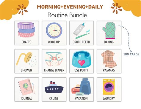 Editable Daily Routine Chart Morning Chart Evening Chart Daily Chart Babe Daily Rhythm Visual
