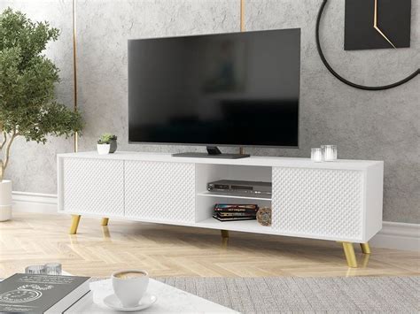 Mirjan24 Tv Schrank 175 Apollo 01 3 Drehtüren Led Beleuchtung