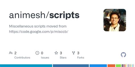 github animesh scripts miscellaneous scripts moved from code