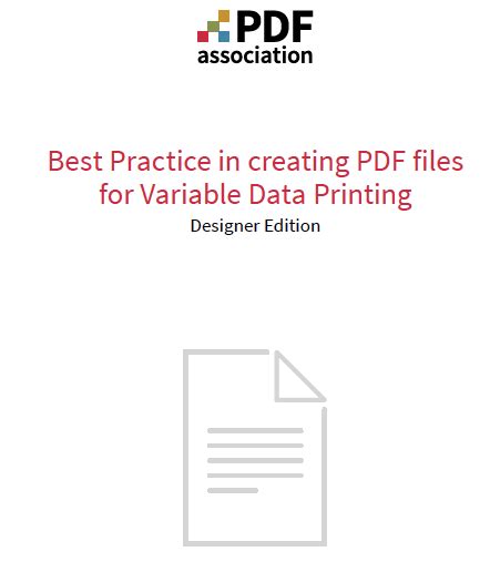 best practice in creating pdf files for variable data printing