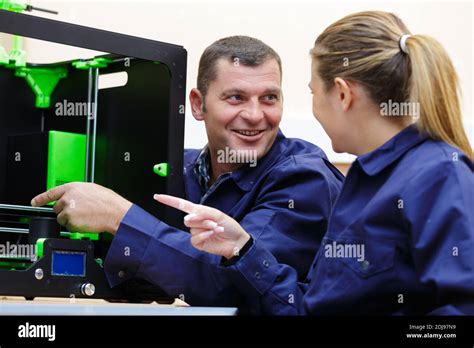Male And Female Engineers In A Modern Laboratory Stock Photo Alamy