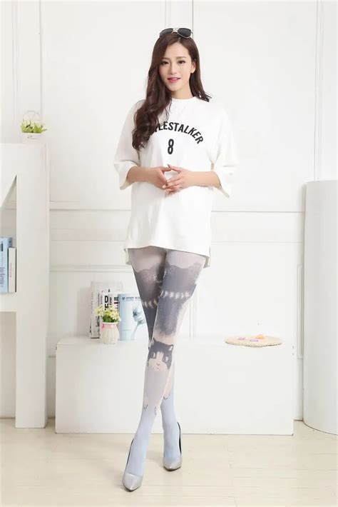 2017 Japanese Spring Autumn Stockings Women Harajuku Retro Pantyhose Cute Cat Girl Tights Cheap
