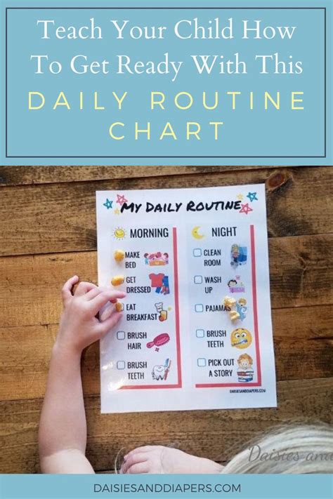 Daily Routine Chart For Preschoolers Preschool Routine Chart Daily