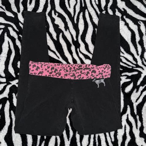 Victorias Secret Foldover Yoga Pants Angel Wings Depop