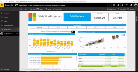 microsoft bi tools power bi bookmarking feature update december 2017