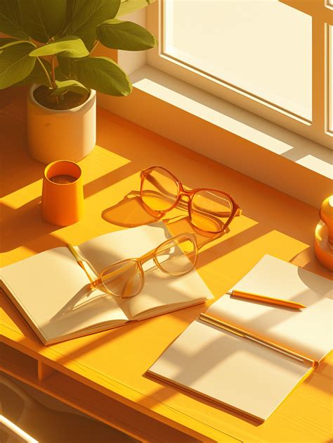 温馨阳光书桌布置，打造舒适学习工作空间 笔格设计