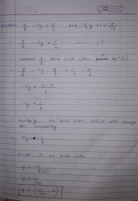 Solved Solve The Inequality Write The Solution Set In Interval