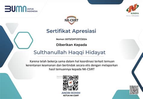 Sulthanullah Haqqi Hidayat On Linkedin Alhamdulillah Mendapatkan