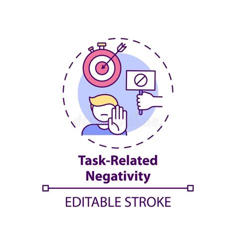 Task Related Negativity Concept Icon Stock Vector Illustration Of Graphic Metaphor 205997848