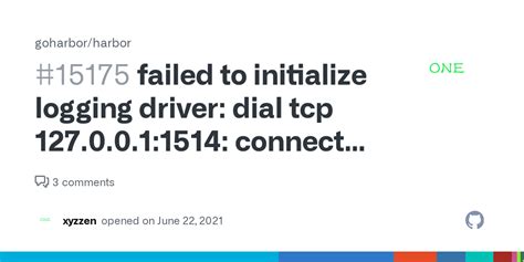 failed to initialize logging driver dial tcp 127 0 0 1 1514 connect connection refused