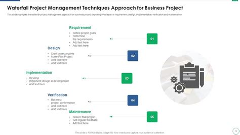 Waterfall Project Management Techniques Ppt PowerPoint Presentation Complete Deck With Slides