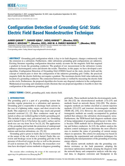 Configuration Detection Of Grounding Grid Static Electric Field Based