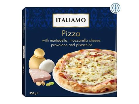 Pizza With Mortadella Mozzarella Provolone Pistachios Lidl Great Britain Specials Archive