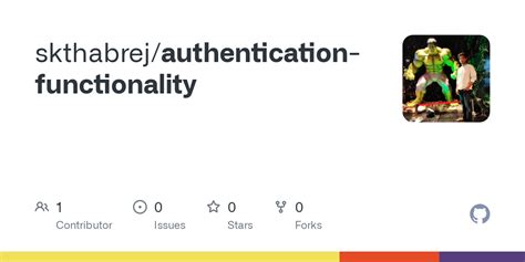 github skthabrej authentication functionality